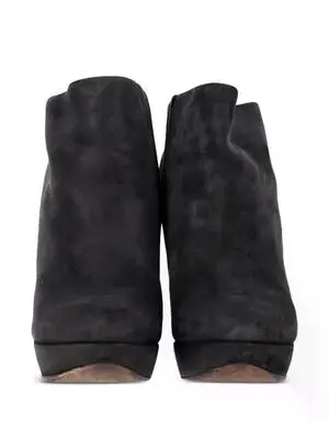 Balenciaga Wedge Suede Ankle Boots