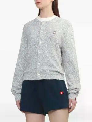 A BATHING APE Baby Doppy Buttoned Cardigan - Grey