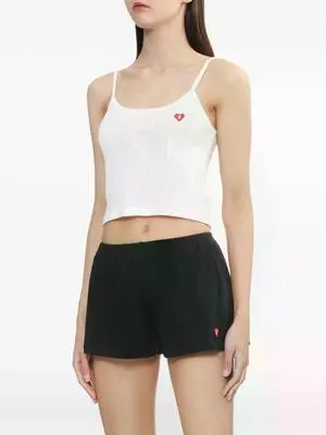 A BATHING APE Heart Ribbed Tank Top - White