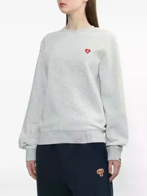 A BATHING APE Heart Logo Sweater - Grey