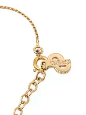 Dior 20th Century Plated Cd Logo Pendant Necklace