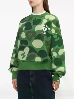 A BATHING APE Camouflage Logo Top