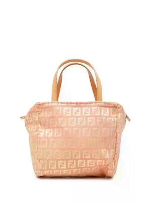 Fendi Mini Zucchino Canvas Handbag - Pink