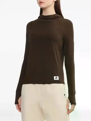 A BATHING APE Hooded Long-sleeve Top - Brown