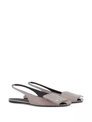 COURREGES Houndstooth Slingback Flats