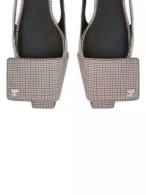 COURREGES Houndstooth Slingback Flats
