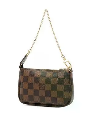 LOUIS VUITTON 2008 Damier Ebene Trunks And Bags Mini Pochette Accessoires Handbag - Brown