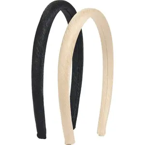 Tasha 2-pack Headbands - Black/champagne