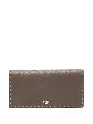 Fendi Selleria Stitched Wallet - Brown