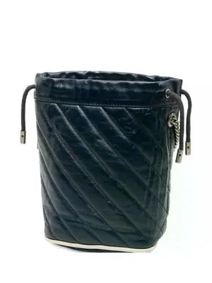 Gucci Mini Gg Marmont Matelasse Leather Bucket Bag - Blue