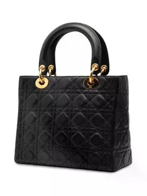 Dior 1997 Lambskin Cannage Lady Satchel