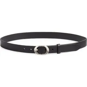 Rag & Bone Vera Slim Leather Belt Black