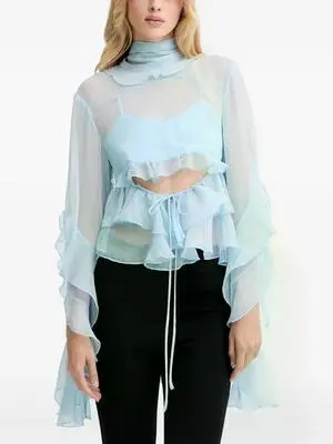 Bardot Anyssa Ruffled Blouse - Blue