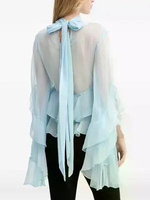 Bardot Anyssa Ruffled Blouse - Blue