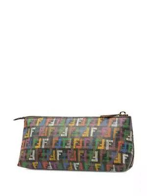 Fendi 2000-2010 Zucchino Coated Canvas Pouch