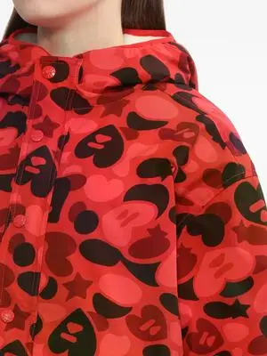 A BATHING APE Camouflage Hooded Jacket - Red