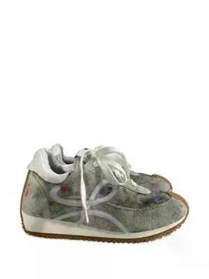Loewe Floral Suede Low-top Sneakers