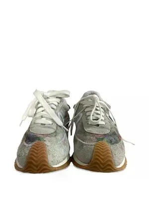 Loewe Floral Suede Low-top Sneakers