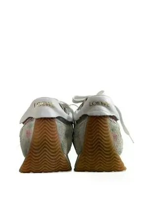Loewe Floral Suede Low-top Sneakers