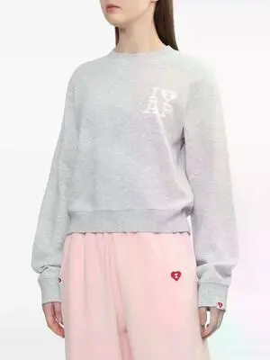 A BATHING APE Heart Graphic Sweater - Grey