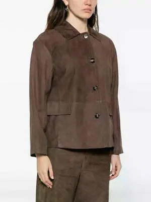 Max Mara Button Patch-pocket Jacket - Brown