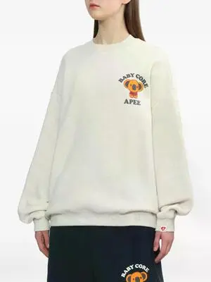 A BATHING APE Graphic Print Sweatshirt - Neutrals