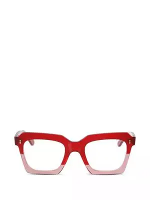 KADOR Kallima Two-tone Square-frame Glasses - Red