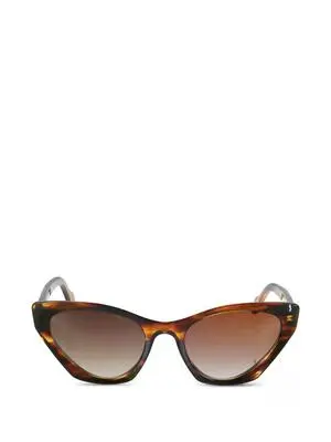 KADOR Coachella Patterned Cat-eye Sunglasses - Brown