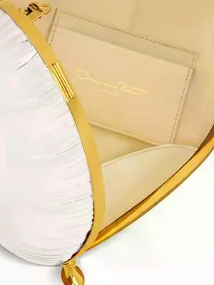 Oscar De La Renta Heart Balloon Chain Clutch Bag - Neutrals