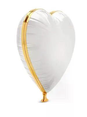Oscar De La Renta Heart Balloon Chain Clutch Bag - Neutrals