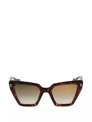 KADOR Vanessa Glamour Geometric Sunglasses - Brown
