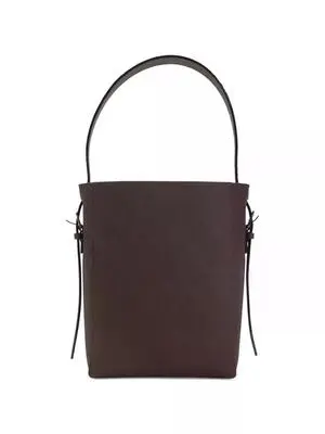 VALEXTRA Grained Leather Shoulder Bag - Brown