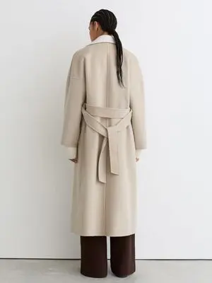 REISS Marcela Wool Contrast-lapel Coat