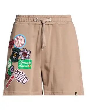 BARROW Light Brown Cotton-Blend French Terry Athletic Shorts Light Brown