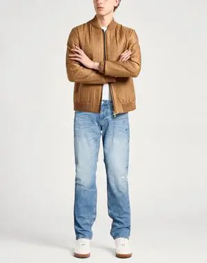 Emporio Armani Straight-leg Cotton Blend Jeans