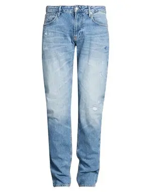 Emporio Armani Straight-leg Cotton Blend Jeans