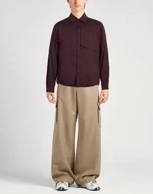 Sease Jacket Burgundy Size Linen, Virgin Wool