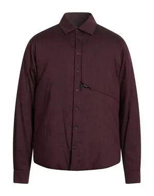 Sease Jacket Burgundy Size Linen, Virgin Wool