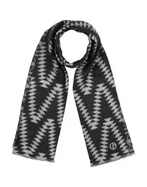 Giorgio Armani Scarf Charcoal Virgin Wool - Grey
