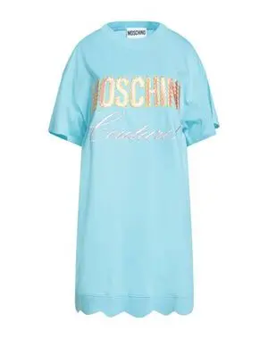Moschino Couture Mini Organic Cotton T-shirt Dress - Blue