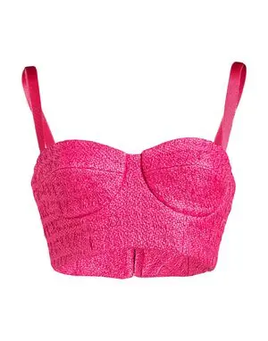 Elisabetta Franchi Faux Raffia Crop Top