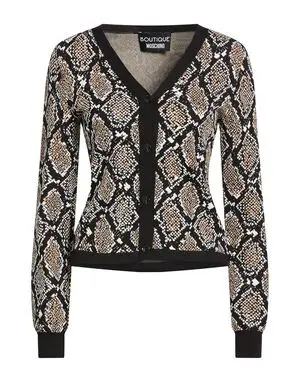 Moschino Jacquard-knit Snakeskin-print Cardigan