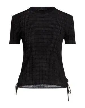 ROBERTO COLLINA Striped Knit Short Sleeve Sweater
