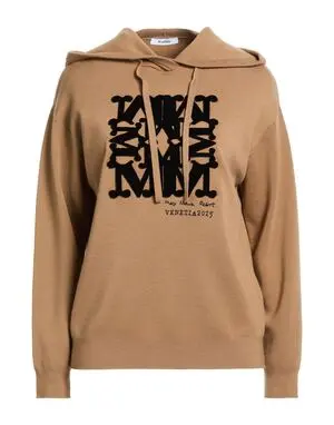 Max Mara Knitted Virgin Wool Hooded Sweater - Beige