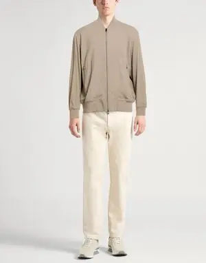 Emporio Armani Crewneck Sweatshirt With Zip Pockets - Grey