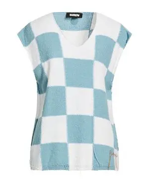 BARROW Intarsia-knit V-neck Top - Azure