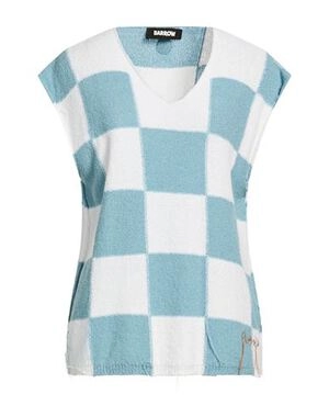 BARROW Intarsia-knit V-neck Top - Blue