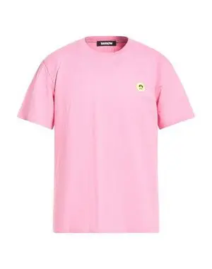 BARROW Man T-shirt Black Size S Cotton Pink