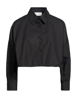 SOUVENIR Cotton Poplin Shirt With Brand Logo - Black