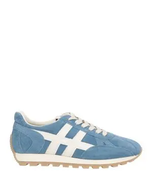 Hogan Leather And Suede Low-top Sneakers - Light Blue